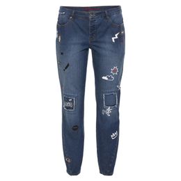 sheego Große Größen: Stretch-Jeans im Boyfriend-Look, dark blue Denim, Gr.58