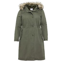 sheego Große Größen: Outdoorjacke mit Kapuze, dunkelkhaki, Gr.52