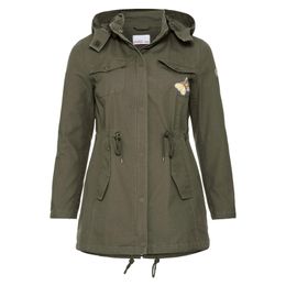 sheego Große Größen: Feldjacke mit Kapuze, khaki, Gr.54