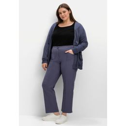 sheego Große Größen: Gerade Twillhose in Curvy-Schnitt PIA, mit Biesen vorn, indigo, Gr.52