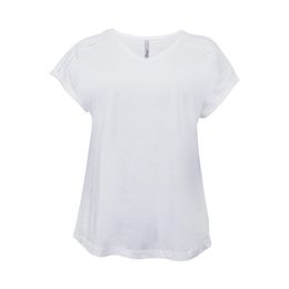 sheego Große Größen: Shirt mit überschnittenen Schultern, weiß, Gr.56/58