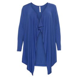 sheego Große Größen: Shirtjacke in Zipfeloptik, royalblau, Gr.44/46