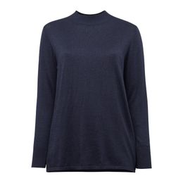 sheego Große Größen: Pullover mit Stehkragen, marine meliert, Gr.48/50