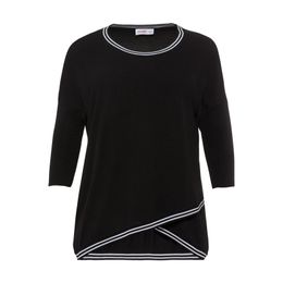 sheego Große Größen: Pullover in Oversized-Form, schwarz, Gr.48/50