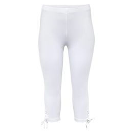 sheego Große Größen: Capri-Leggings mit Schlupfbund, weiß, Gr.54