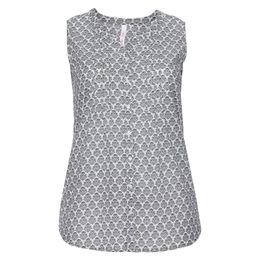 sheego Große Größen: Bluse mit Alloverdruck, khaki-weiß, Gr.58