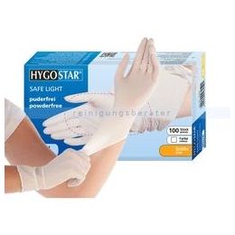 Nitrilhandschuhe Hygostar Safe Light weiß XS virendicht, puderfrei, unsteril, latexfrei, 100 Stück/Box