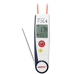 EBRO TLC 750i-V2 Infrarothermometer und Einstichthermometer (HACCP) -50 - +250 °C Fühler-Typ T HACCP-konform, Kontaktmessung, Berührungslose IR-Messung