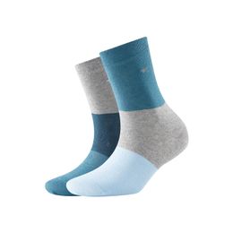 Tom Tailor Unisex Socken mit Colour Blocking, blau, Colour Blocking, Gr. 23-26