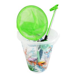 SUMMER Crab fishing set1x telescopic fishing net 1x bucket 1 x fishing rod