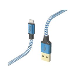 Hama Reflective, Lightning auf USB-A, Ladekabel, 1,5 m, Blau