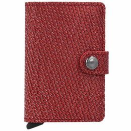 Secrid Miniwallet Sparkle Kreditkartenetui RFID Schutz Leder 6.5 cm red