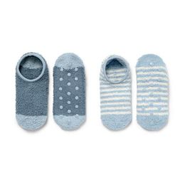 Tchibo 2 Paar Hausschuh-Socken - Creme/Gestreift - Gr.: 35-38
