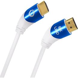 Oehlbach HDMI Anschlusskabel HDMI-A Stecker, HDMI-A Stecker 1.00 m Weiß D1C42535 Ultra HD (8K), dreifach geschirmt HDMI-Kabel