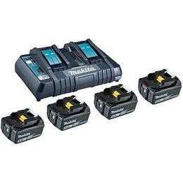 Makita Werkzeugakkus mit Schnellladegerät Power Source Kit Lithium-Ionen 4x 5,0 Ah