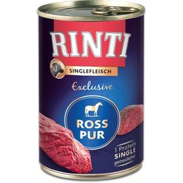 Rinti Singlefleisch Exclusive Ross pur 12 x 400g Dose getreidefreies Hundefutter