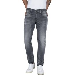 Slim-fit-Jeans Replay "ANBASS HYPERFLEX BIO" Gr. 28, Länge 30, grau (medium grey wb1) Herren Jeans Slim Fit