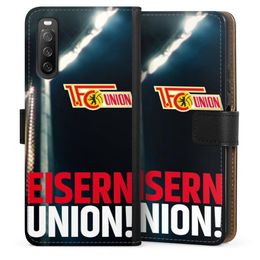 DeinDesign Handyhülle Fanartikel 1. FC Union Berlin Fußball Eisern Union Typo, Sony Xperia 10 IV Hülle Handy Flip Case Wallet Cover Handytasche Leder