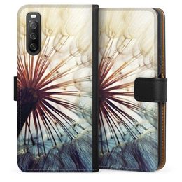 DeinDesign Handyhülle Pusteblume Fotografie Blumen Dandelion 1, Sony Xperia 10 IV Hülle Handy Flip Case Wallet Cover Handytasche Leder, schwarz