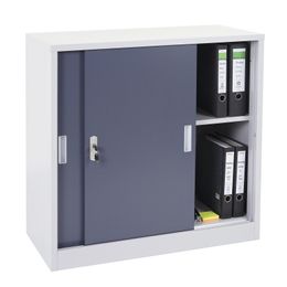 Aktenschrank Preston MCW-F41, Stahlschrank B&uuml;roschrank, mit abschlie&szlig;baren Schiebet&uuml;ren 90x90x45cm ~ anthrazit