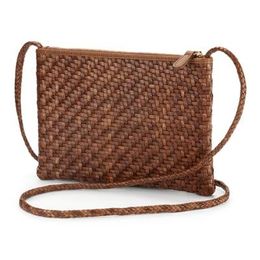 Allan K Damen-Ledertasche geflochten