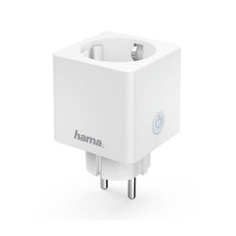 Hama WLAN-Steckdose WLAN Steckdose Mini Verbrauchsmesser o.Hub App-Sprachsteuerung 3.680W, max. 3680 W, Mit erhöhtem Berührungsschutz, Verbrauchsmesser, weiß