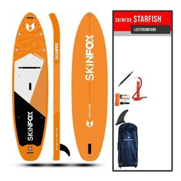 Skinfox Inflatable SUP-Board SKINFOX STARFISH ALU-SET (335x80x15) 4-TECH L-CORE SUP Paddelboard orange