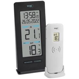 Tfa Dostmann Funk-Thermometer digital Schwarz