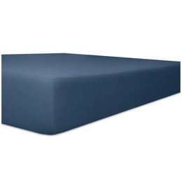 Wäschefabrik Kneer E.k. - Kneer Easy Stretch Spannbetttuch für Matratzen bis 30 cm Höhe Qualität 25 Farbe marine 90 cm x 190 cm