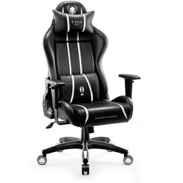 X-One 2.0 Gaming Stuhl Computerstuhl ergonomischer Bürostuhl Gamer Chair Schreibtischstuhl Schwarz-Weiß - Normal Size - Diablo