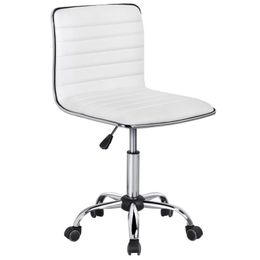 Yaheetech - Bürostuhl Chefsessel Drehstuhl Ergonomischer Schreibtischstuhl höhenverstellbar Weiß