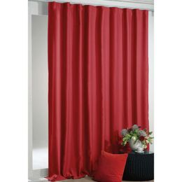 Verdunkelungsgardine mit Kräuselband Shadow 135 x 245 cm ( Breite x Länge ) in Rot , Blackout Gardine in vielen Variationen - Rot