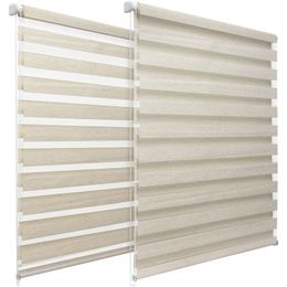 SOL ROYAL - Doppelrollo SolDecor DL2 Leinen, 220x80x4 cm