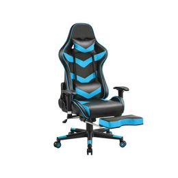 Yaheetech - Gaming Stuhl Racing Stuhl Ergonomischer Drehstuhl Höhenverstellbarer Schreibtischstuhl mit Fußstütze Hohe Rückenlehne mit einstellbaren