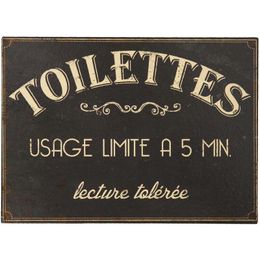 Antic Line Créations - Toilettenschild lustiger Spruch befristete Nutzung auf 5 Minuten - Lesen geduldet