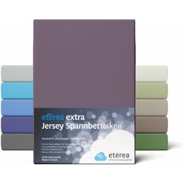 Extra Jersey Spannbettlaken Pflaume 140x200 - 160x220 cm - Pflaume - Etérea