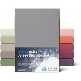 Etérea - Extra Jersey Spannbettlaken Frost Grau 180x200 - 200x220 cm - Frost Grau