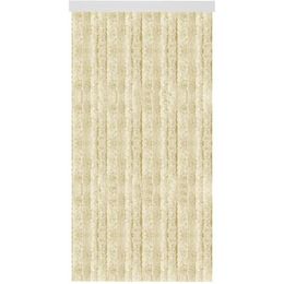 Arsvita - Flauschvorhang 80x220 cm in Unistreifen beige, perfekter Insekten- und Sichtschutz für Ihre Balkon- und Terrassentür, viele Farben