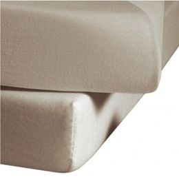 Mako-Jersey-Spannlaken Jenny c Farbe taupe 9042 150 x 200 - Fleuresse