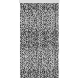Arsvita - Flauschvorhang 80x185 cm in Meliert schwarz - grau - weiß, perfekter Insekten- und Sichtschutz für Ihre Balkon- und Terrassentür, viele