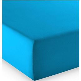 Mako-Jersey-Spannlaken comfort Farbe meeresblau 6072 Größe: 180x200 cm - Fleuresse