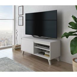 Furnix - TV-Schrank darsi tv Lowboard Fernsehschrank Kommode 100 cm Weiß