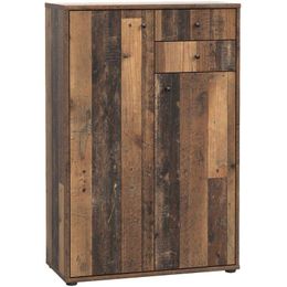 Newfurn Kommode 0 Old Wood Sideboard Modern - 73,7x111,1x34,8 cm (BxHxT) - Highboard Anrichte - [Dudley.two] Büro Arbeitszimmer Wohnzimmer - Old Wood