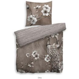 Heckett Lane - Pure Cotton Bettwäsche Chris 155x220 cm taupe