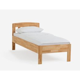 Massivholz Einzelbett Komfortbett Seniorenbett 420.03, Kernbuche geölt 100x200 cm - Dico