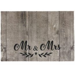 MD-Entree - md Entree Ambiance Eingangsmatte - Teppichmatte - Küchenteppich: 50x75 cm, Mr & Mrs