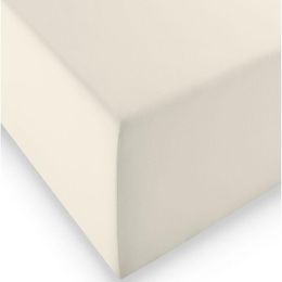 Boxspring- und Wasserbetten Jersey-Spannlaken comfort xl, Farbe 2610 creme 140 - 160 x 200 - 220 cm - Fleuresse