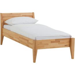 Massivholz Einzelbett Komfortbett Seniorenbett 450.03, Kernbuche geölt Größe 120x200 cm - Dico