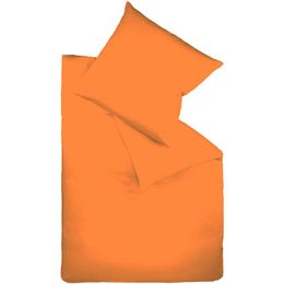 Fleuresse Mako-Satin-Bettwäsche colours Farbe orange 2044 155/220