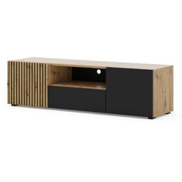 Bim Furniture - TV-Schrank auris 150 cm handwerks-eiche / schwarz matt